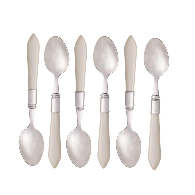 Conjunto 6 Colheres para chá de Aço Inox com cabo de Plástico Mother ...