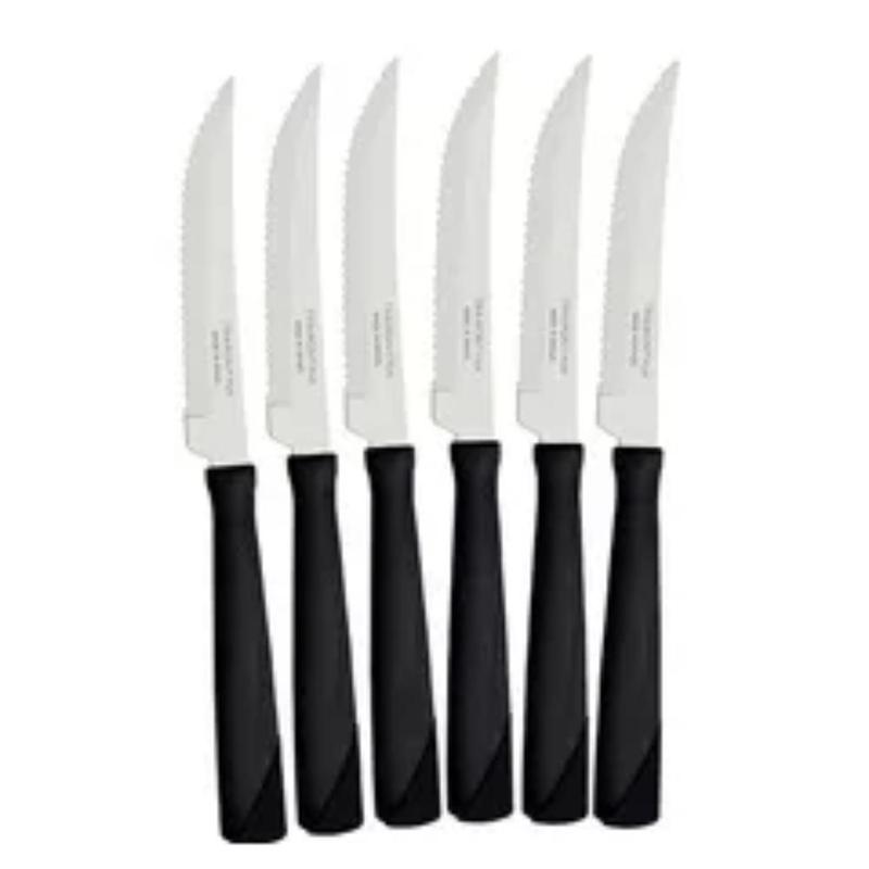 Conjunto 6 Facas Serra Churrasco Inox Tramontina New Kolor - Faca ...