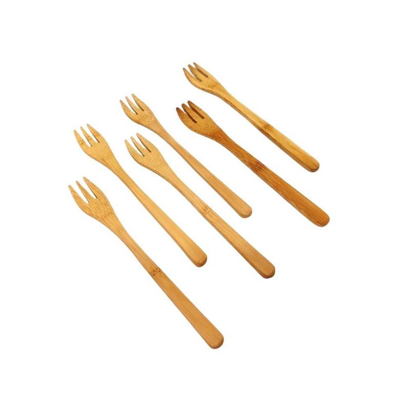 Conjunto 6 Garfo De Bambu Garfinhos Ecológico - World Classic - Garfos ...