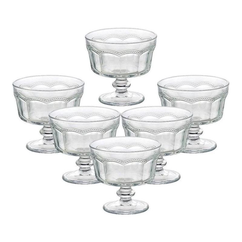 Conjunto 6 Taças De Sobremesa De Vidro Belle Epoque Lyor - Taça de ...