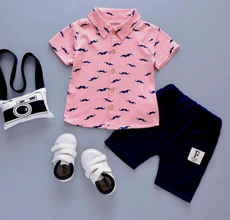 Conjunto bebê bigode social esporte menino - Kadu modas - Conjunto de ...