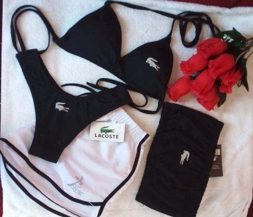 Conjunto Biquíni Refletivo + Short + Cropped Marcas 1 Linha - Gringas ...