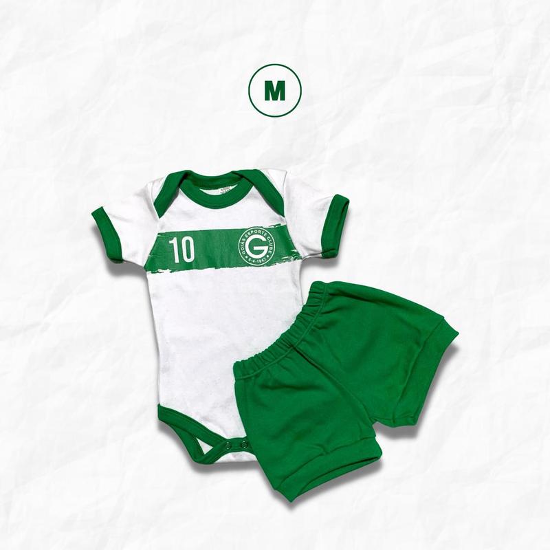 Conjunto Body Bebe Time Futebol Goiás Menino e Menina 100% Algodão ...