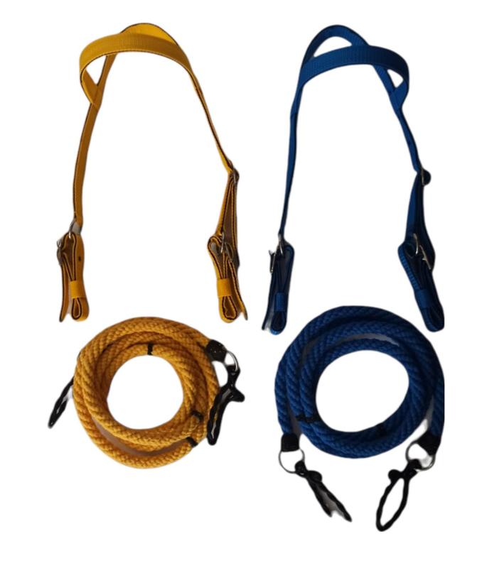 Conjunto Cabeçada De Fita E Rédea De Algodão Torcida Direto da Fábrica ...