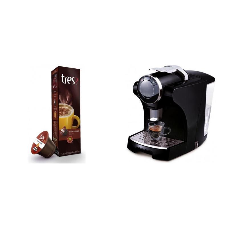 Conjunto Cafeteira 127V e Cápsulas de Cappuccino Classic 3 Corações ...