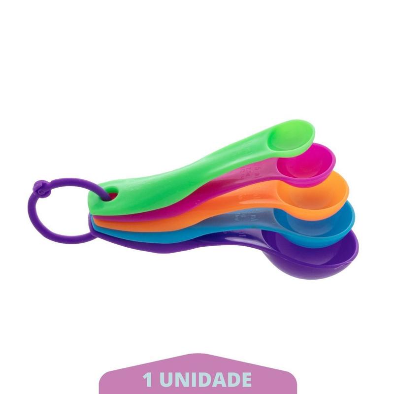 Conjunto Colher Medidora Xicara 5 Peças Cozinha Plástico - QUALITY ...