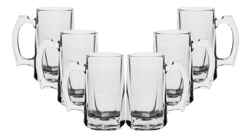 Conjunto com 6 caneca para cerveja 355ml stein - Globimport - Caneca de ...