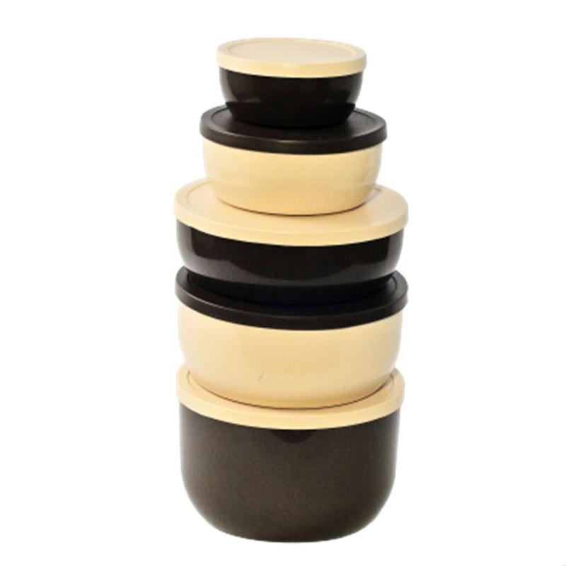 Conjunto de 5 potes herméticos alta durabilidade paredes grossas ...