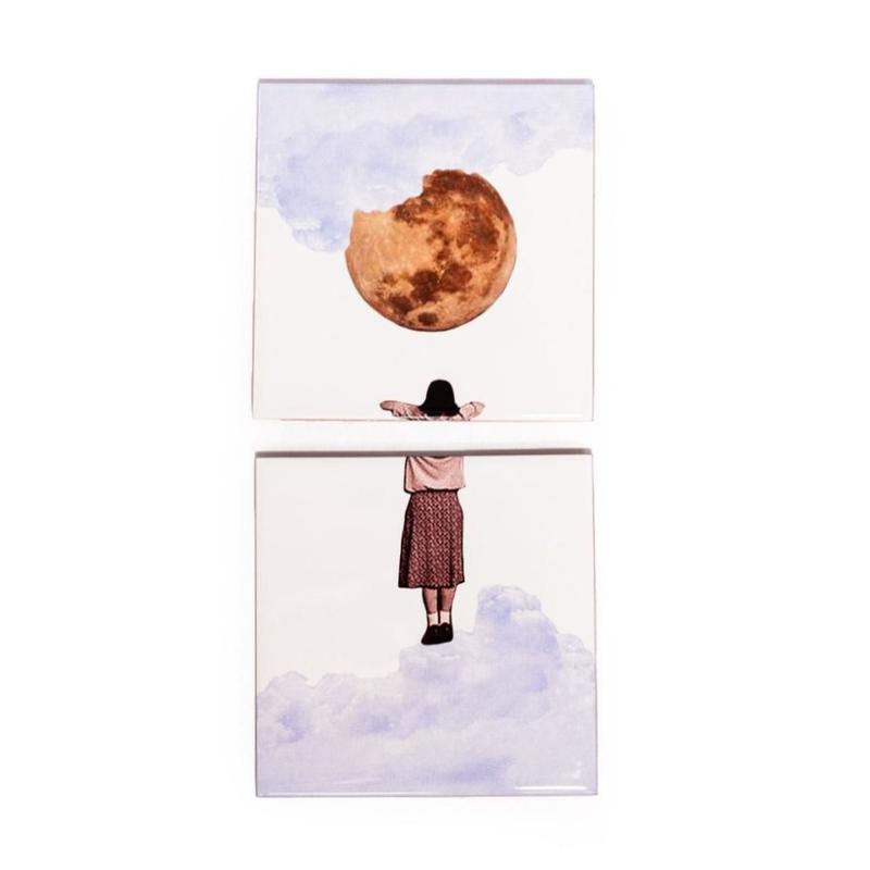 Conjunto De Azulejos "Vejo A Lua" 15x30 - Greghi Design - Adesivo de ...