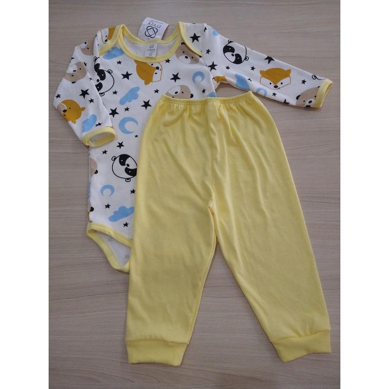 Conjunto de body 1 a 3 anos menino canelado bore bori bory - Mení Baby ...