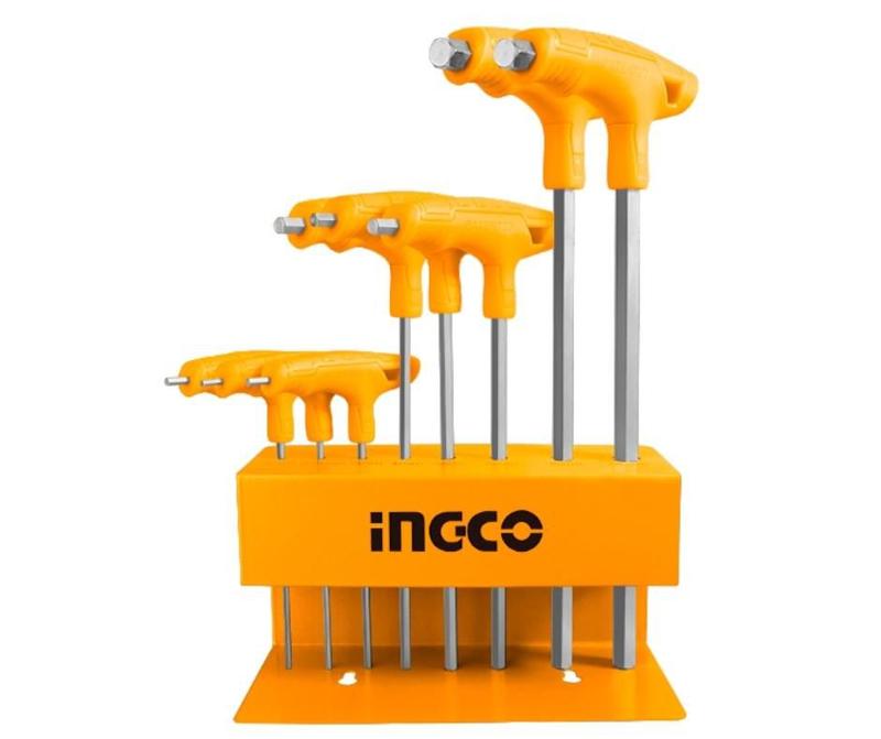 Conjunto de chaves allen hexagonal de punho t ingco com 8 peças - Chave ...