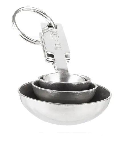 Conjunto de colheres medidoras de aço inox 4 unidades com diferentes ...