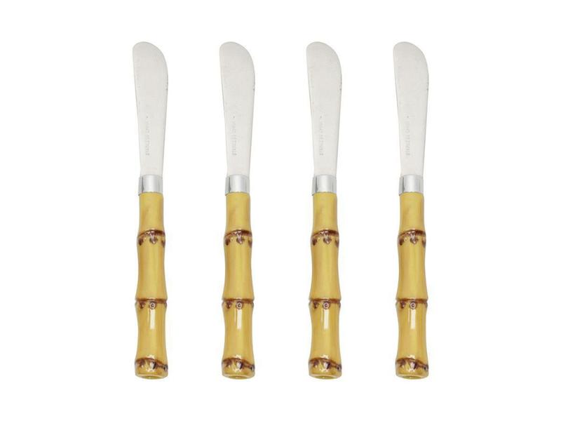 Conjunto de Espátulas para Patê 4 Peças em Aço Inox Bambu - Lyor - Jogo ...