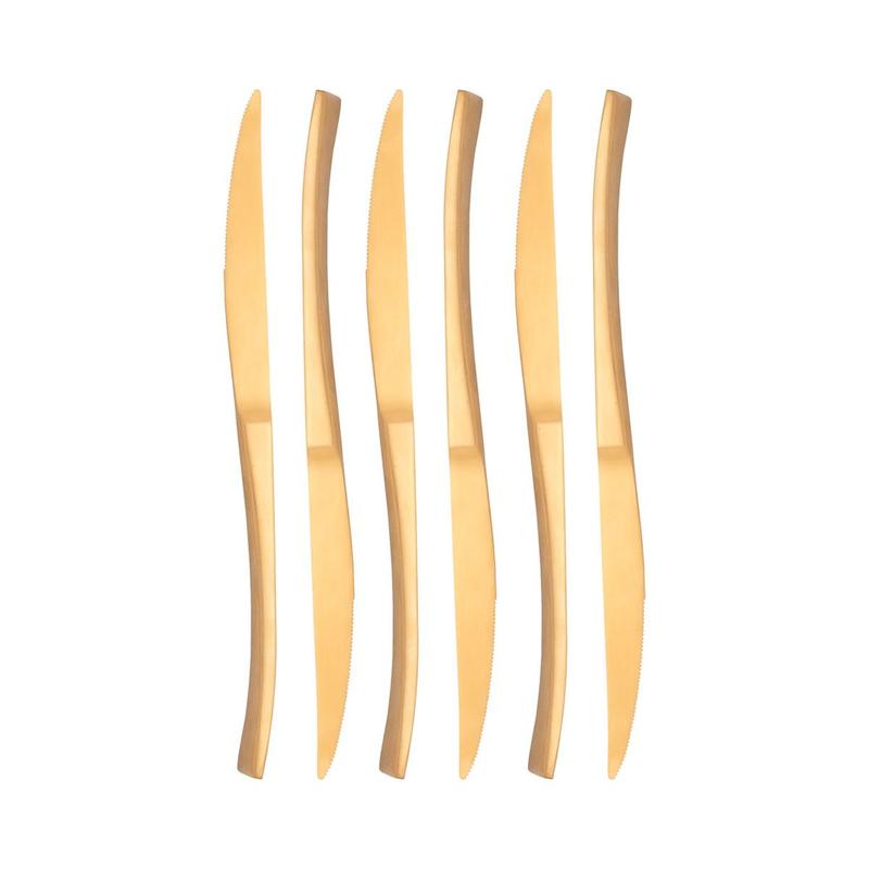 Conjunto De Facas Para Sobremesa Com 6 Peças Wolff Aço Inox Berna ...