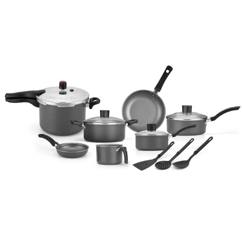 Conjunto de Panelas 10 pçs com Antiaderente + P de Pressão 4,5L de Fech ...