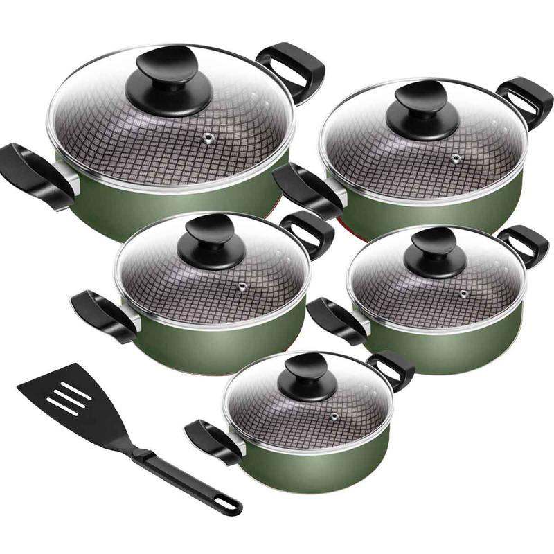 Conjunto De Panelas Antiaderente Spesso Caçarola 5 Peças Patolux - Jogo ...