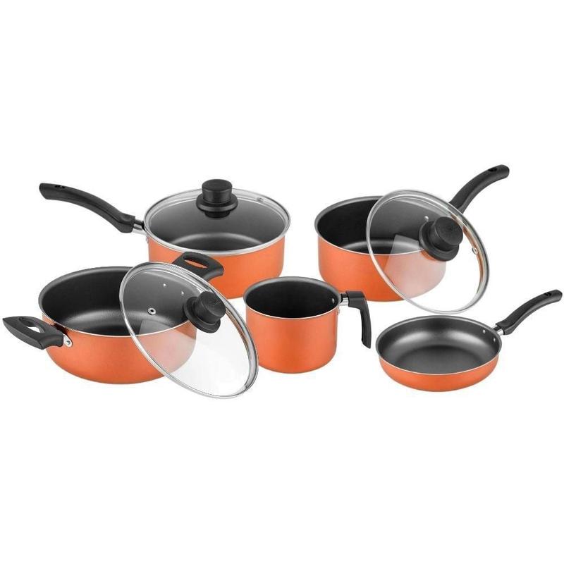 Conjunto De Panelas Bronze 5 Peças Santiago Antiaderente - EIRILAR ...