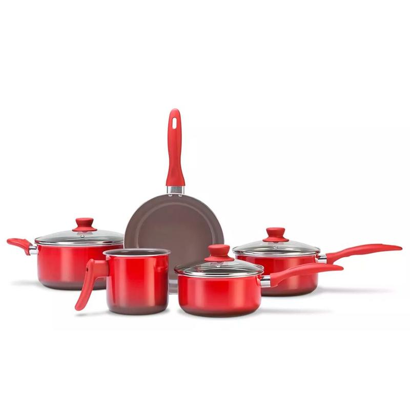Conjunto De Panelas Ceramic Life Easy Brinox Vermelho 5 Pçs - Jogo de ...