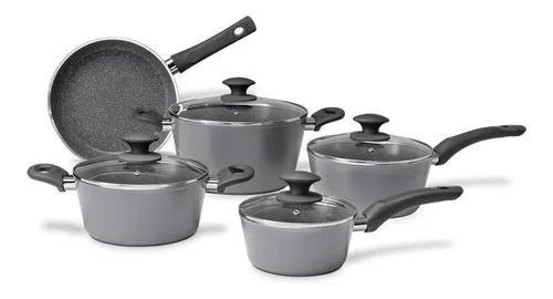 Conjunto De Panelas Optima Stone 5 Peças Indução Brinox - Jogo de ...