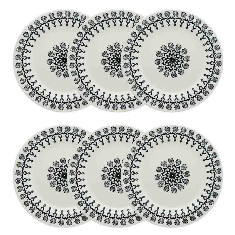 Conjunto De Pratos Rasos 24cm 6 Peças De Cerâmica Biona - Prato Raso ...