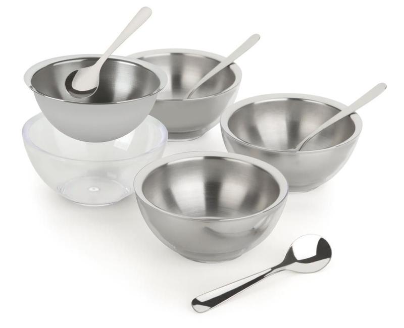 Conjunto de Sobremesa Bowls Colheres Multiuso Para 6 Pessoas Vision ...