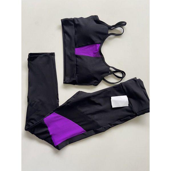 Conjunto em suplex com poliamida,Tela lateral cores variadas com ...