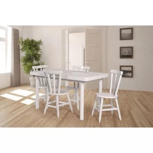 Conjunto França 160 x 80 com 4 Cadeiras - BTB Móveis - Móveis Infantis ...