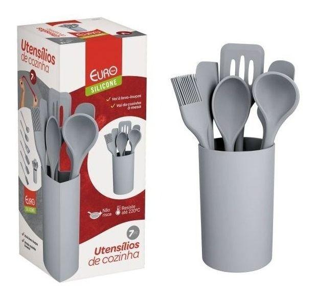 Conjunto Gadgets Colheres De Silicone 7 Peças Euro - Conjunto de ...