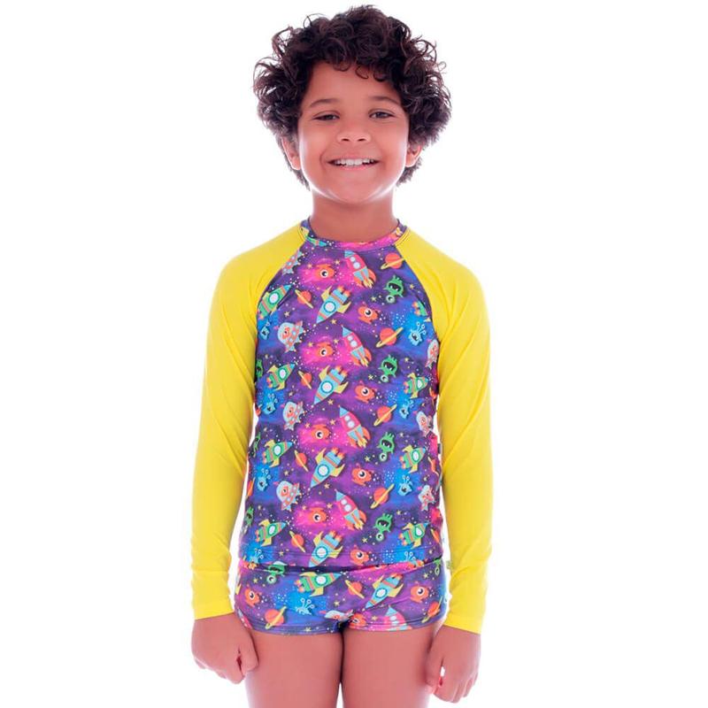Conjunto Infantil de Proteção UV Diversão Espacial - Cecí - Cecí Moda ...
