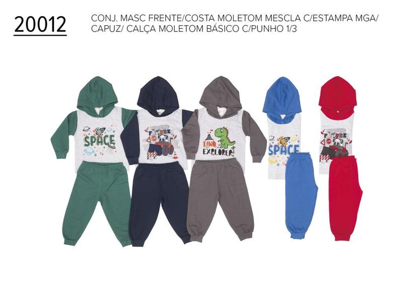 Conjunto Infantil Masculino Blusão e Calça Moletom 1 ao 3 - Visual ...