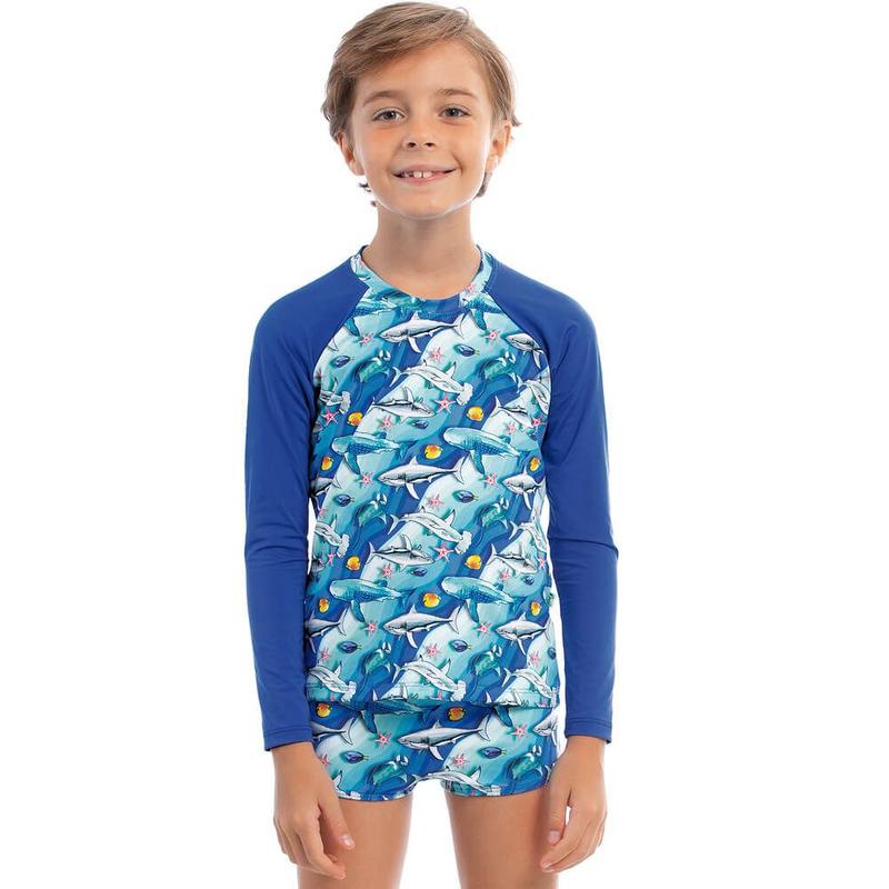 Conjunto Infantil UV50+ Vida Marinha com Sunga - Ceci Moda Praia - Moda ...