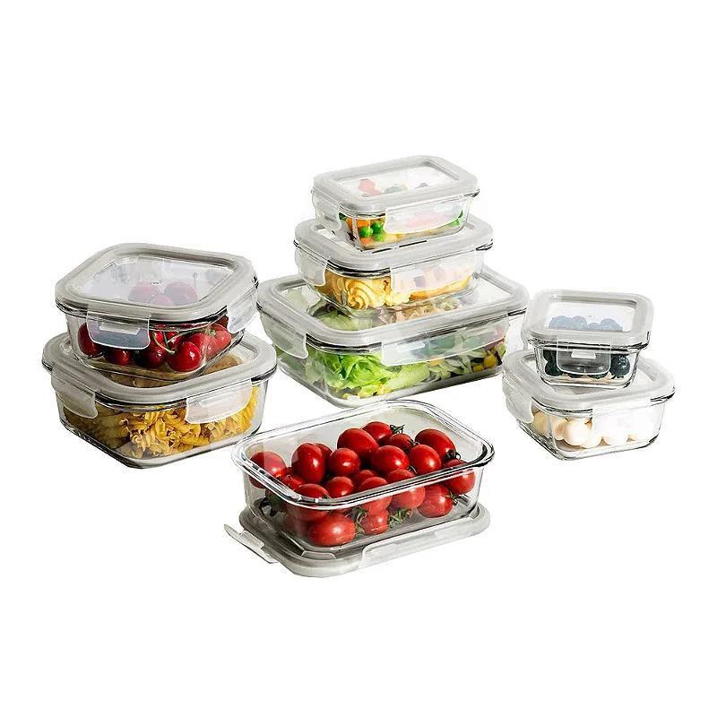 Conjunto Kit 10 Pote Vidro Hermético Marmita Fitness Freezer - Member's ...