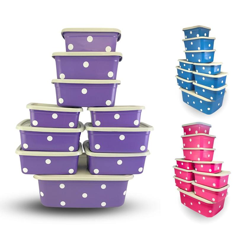Conjunto Kit De 10 Potes Com Tampa Para Marmita E Alimentos - VPJ ...