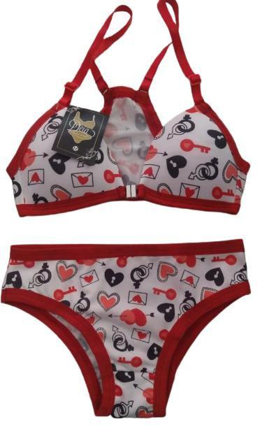 Conjunto Lingerie Infantil Menina Moça com bojo - MDJ - Conjunto ...