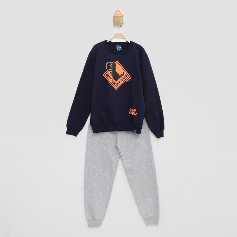 Conjunto Longo Infantil Rei Rex Moletom Peluciado Dino Menino - Reirex ...