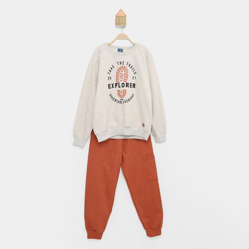 Conjunto Longo Infantil Rei Rex Moletom Peluciado Explorer Blusa ...