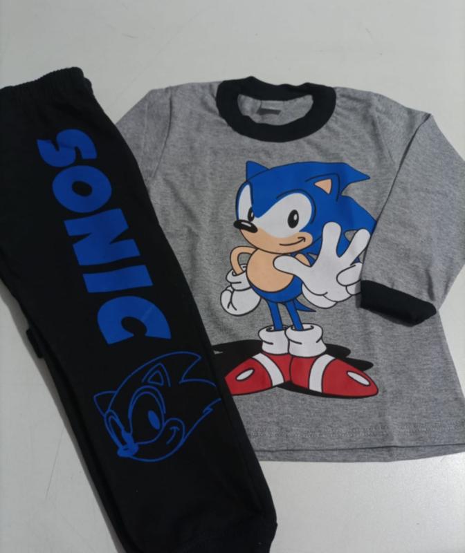 Conjunto meia estação infantil calça de moletom e camiseta malha com ... Conjunto meia estação infantil calça de moletom e camiseta malha com ...