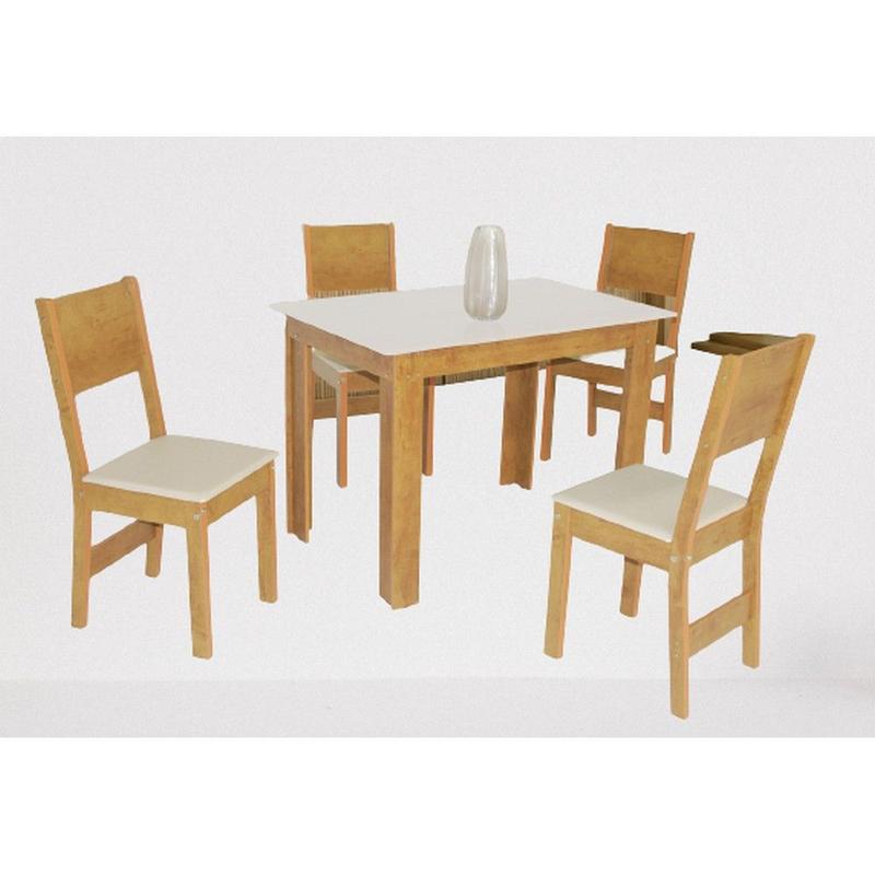 Conjunto Mesa Retangular Milena com 4 Cadeiras São Carlos - Outros ...