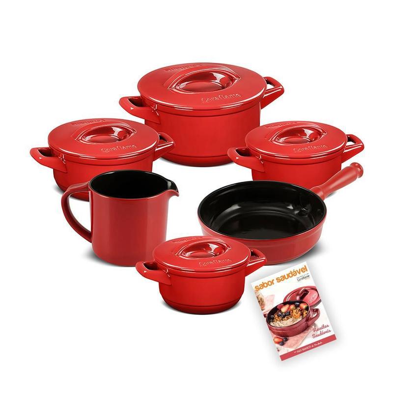 Conjunto Panelas Duo+ 6 Pçs Cerâmica Pomodoro E Revista - Ceraflame ...