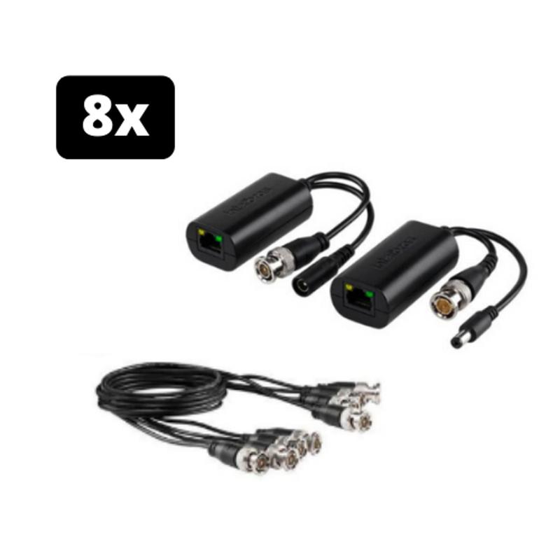 Conjunto Power Balun VB1001 com Cabo e Suporte VB1008WP 8 Canais ...