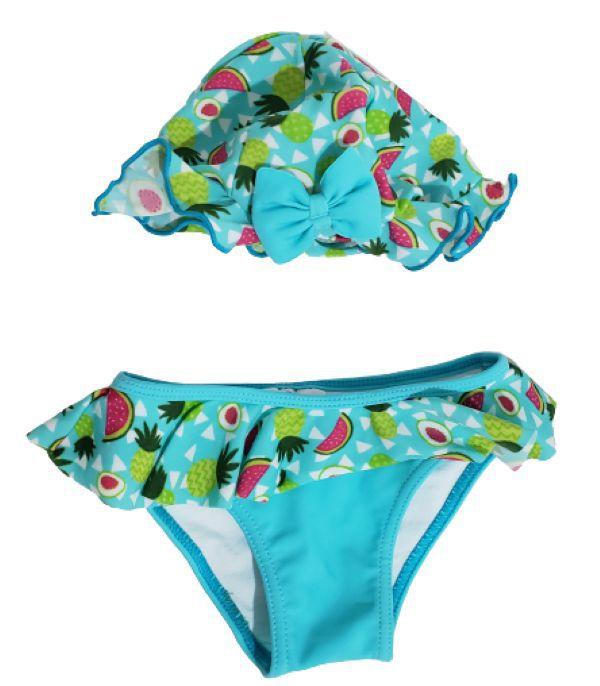 Conjunto Praia Bebe Menina Chapéu Bundinha Proteção Solar Tip Top ...