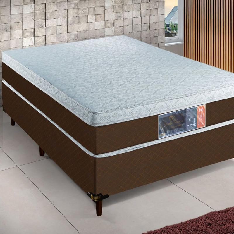 Conjunto Stylle Único Base Casal Marrom 1,38 x 1,88 - Portalflex - Cama de Casal - Magazine Luiza