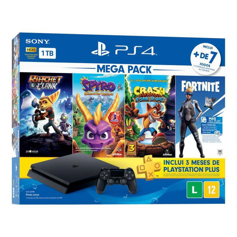Console PlayStation 4 Hits Bundle Mega Pack Family - 1TB - 7 Jogos - 3 ...