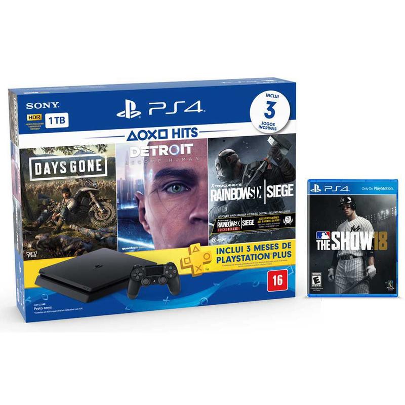 Console Playstation 4 Slim 1TB Hits Bundle v5 + MLB The Show 18 - PS4 ...
