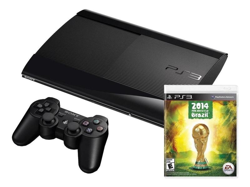 Console PS3 Super Slim 12gb 2014 Fifa World Cup Brazil Cor Charcoal ...