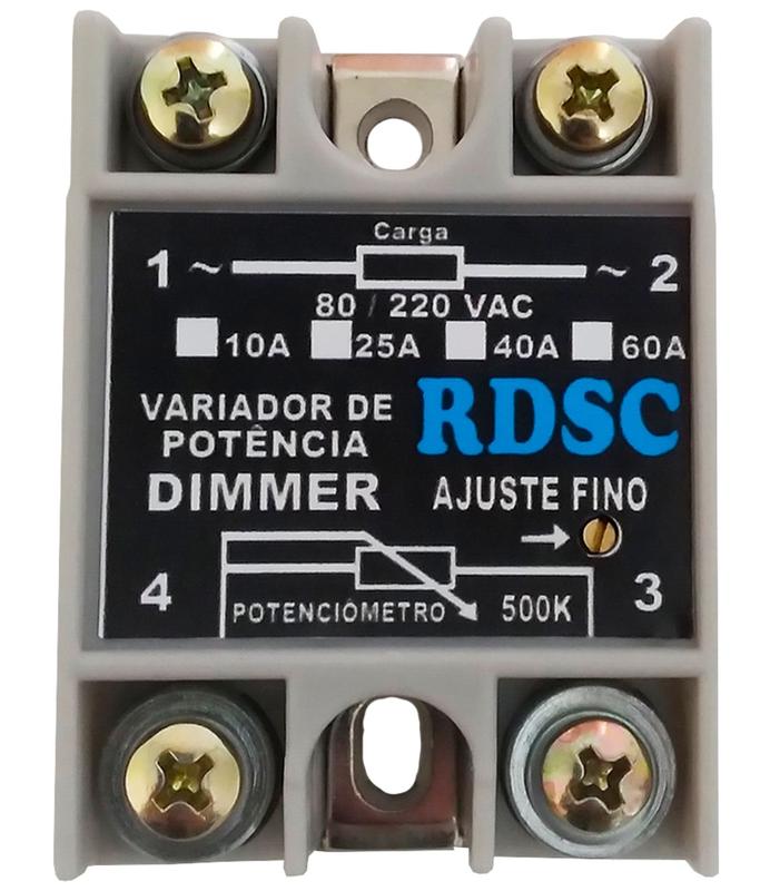 Controlador Dimer 6000W Bivolt 110/220v Potência Variador Tensão 40A Regulador - RDSC ...