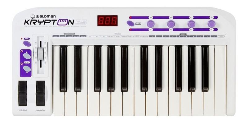 Controlador Waldman Krypton 25 Teclas Sensitivas Usb Midi - Controladora DJ - Magazine Luiza