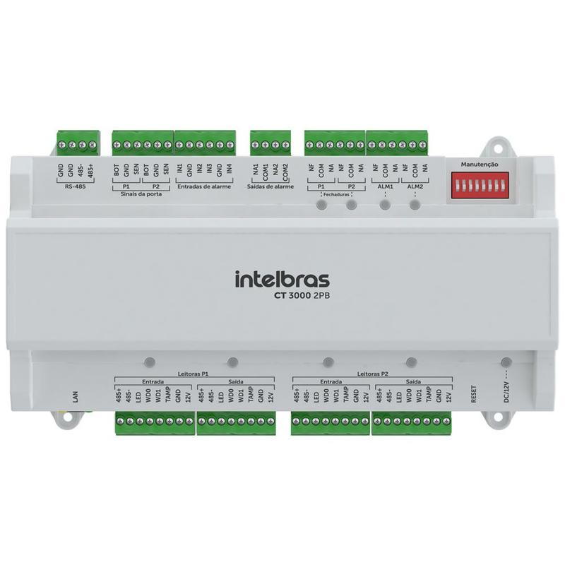 Controladora de Acesso para 2 Portas CT 3000 2PB Intelbras - Controle ...