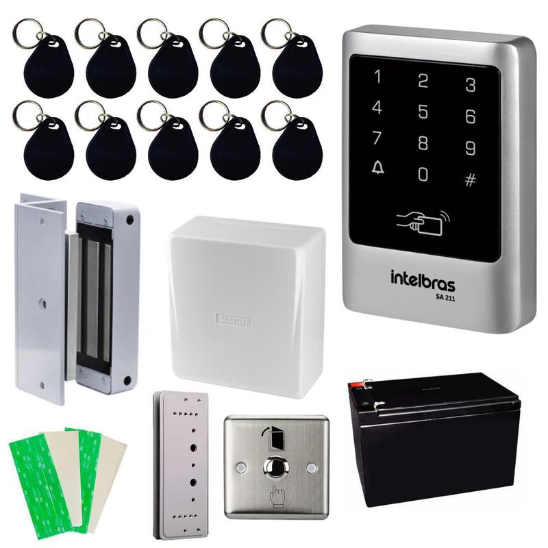 Controle De Acesso Sa211 Porta Vidro Deslizante Intelbras - Controle de ...