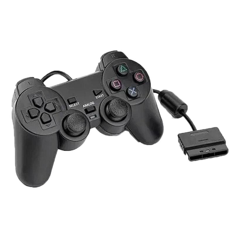 Controle de Playstation Ps2 Vídeo Game Preto com Fio - Outros Games ...